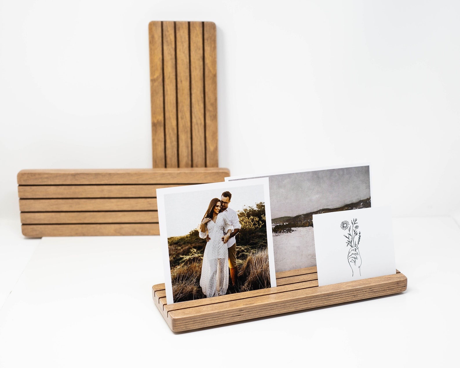 Wood Card Holder, Card Holder, Business Card Holder, Wood Card Stand ...