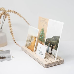 Wood Photo Stand, Card Holder, Business Card Holder, Wood Card Stand ...
