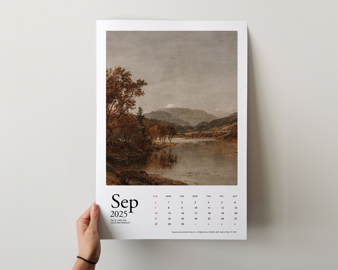 2025 WALL Calendar, Vintage Art Wall Calendar, Hanging Calendar, Wall ...