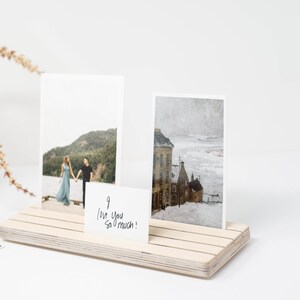 Wood Photo Stand, Card Holder, Business Card Holder, Wood Card Stand ...