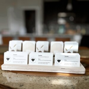 Wood Photo Stand, Card Holder, Business Card Holder, Wood Card Stand ...