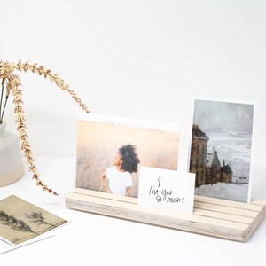 Wood Photo Stand, Card Holder, Business Card Holder, Wood Card Stand ...