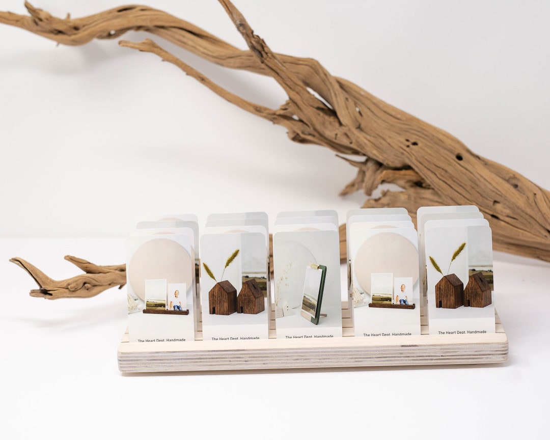 Wood Photo Stand, Card Holder, Business Card Holder, Wood Card Stand ...