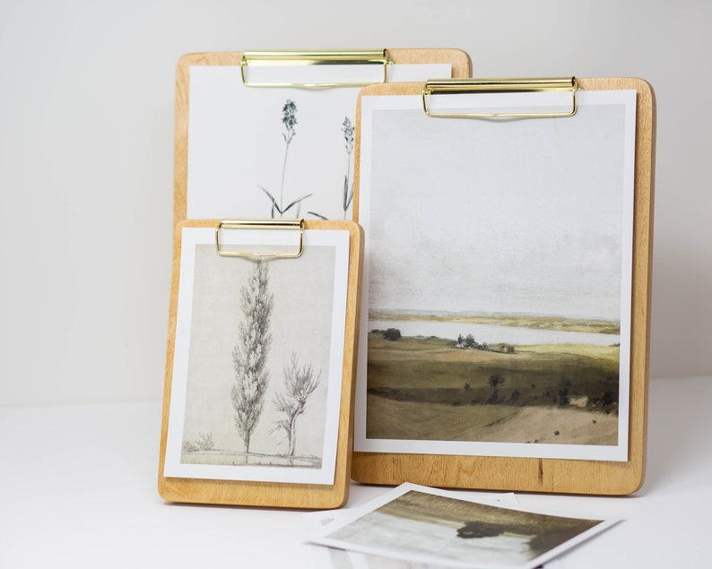 Standalone Wooden Clipboard, Desktop Decor, Multiple Sizes, Menu ...