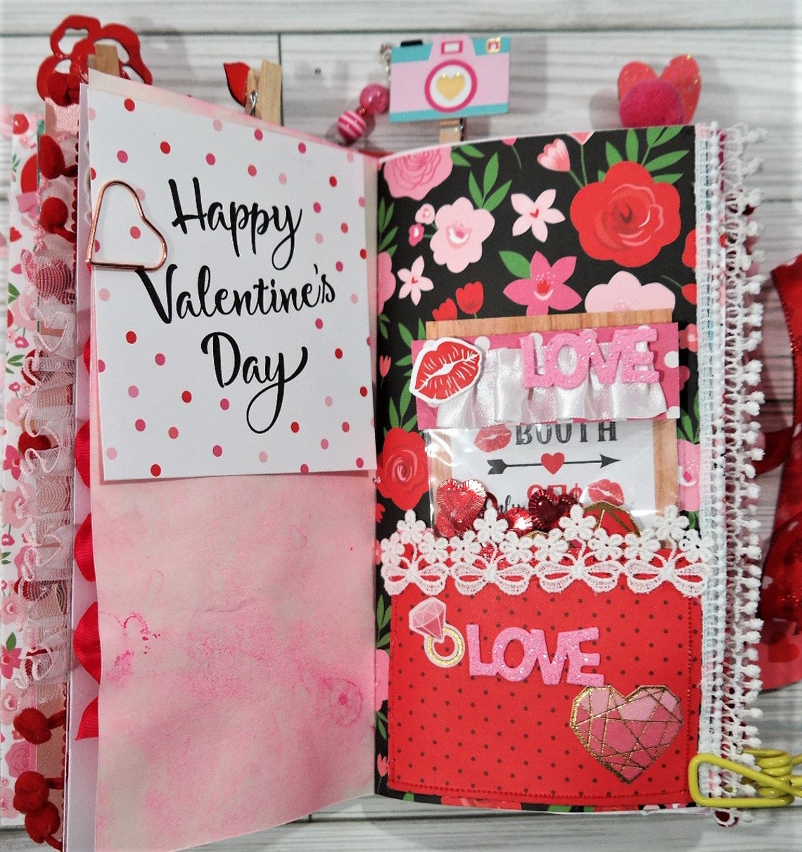 Valentine Day Travelers Notebook Journal - Etsy