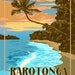 Rarotonga Cook Islands Vintage Travel Poster - Etsy