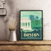 Boston Massachusetts - Vintage Travel Poster - Etsy