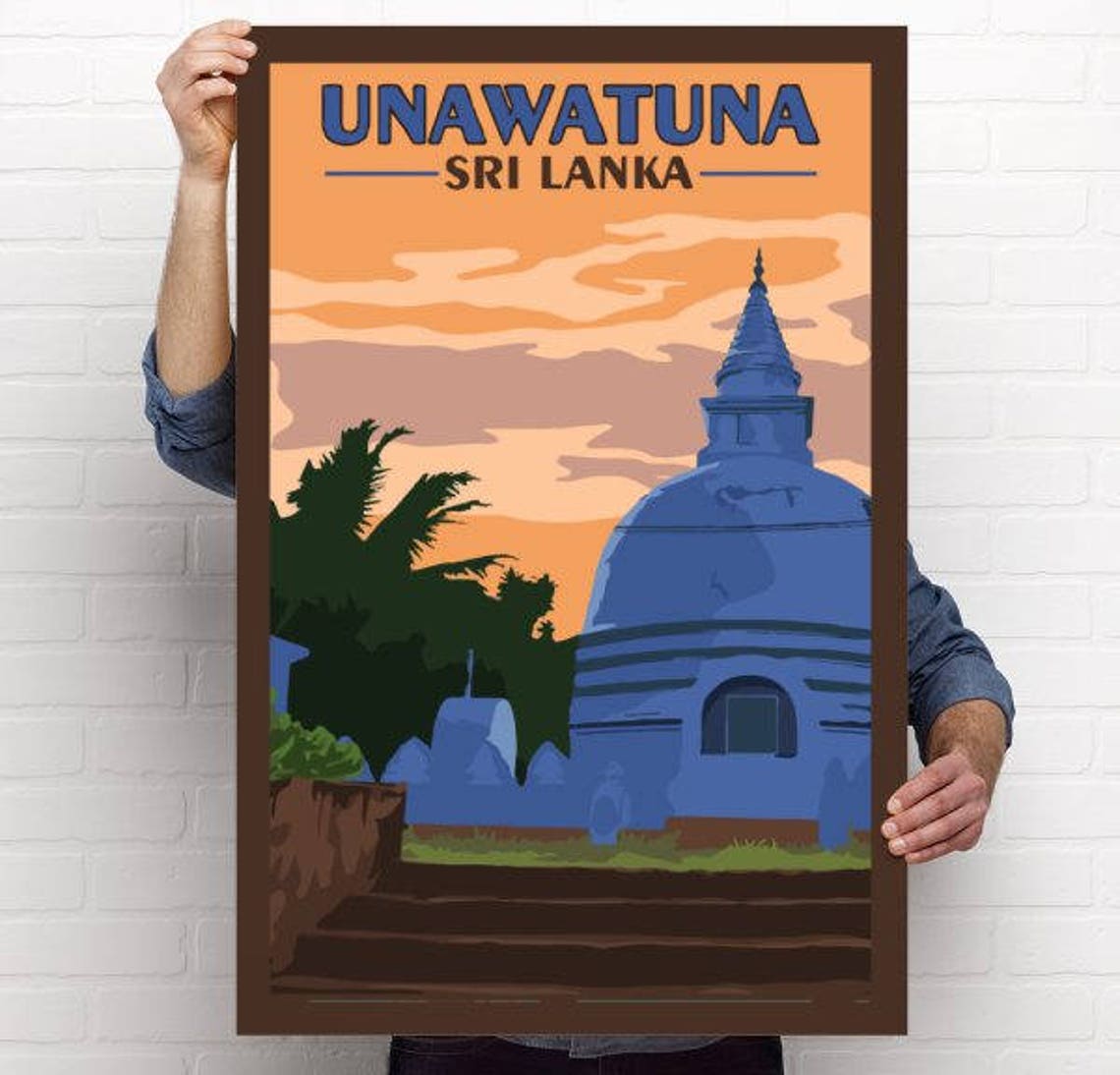 Sri Lanka - Vintage Travel Poster - Etsy