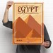 Egypt Pyramids of Giza - Vintage Travel Poster - Etsy