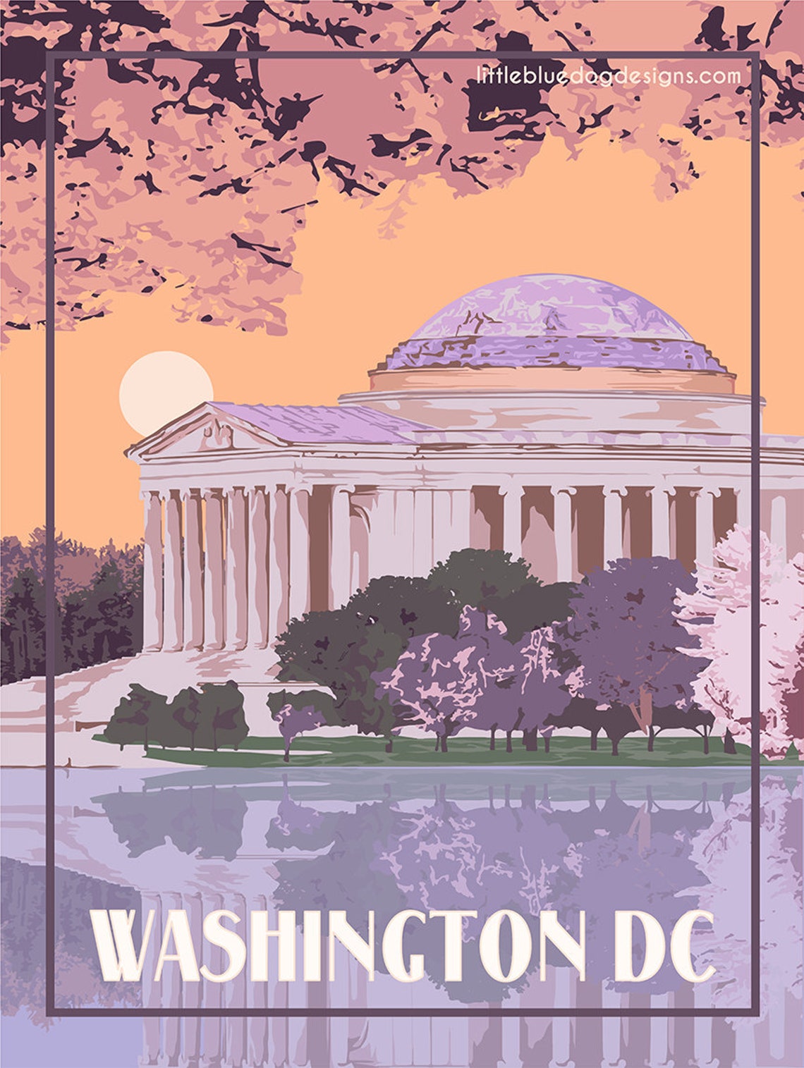 Washington DC Vintage Travel Poster - Etsy