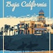 Baja California Mexico Vintage Travel Poster - Etsy
