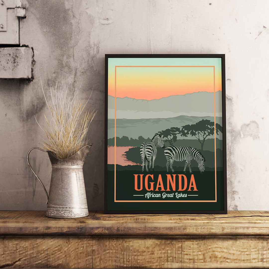 Uganda - Vintage Travel Poster - Etsy