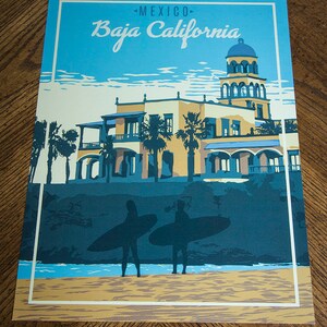 Baja California Mexico - Vintage Travel Poster - Etsy