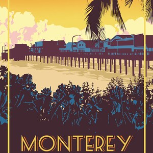 Monterey California- Vintage Travel Poster - Etsy Canada