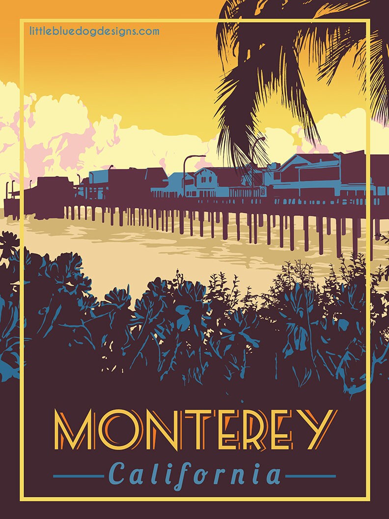 Monterey California- Vintage Travel Poster - Etsy Canada
