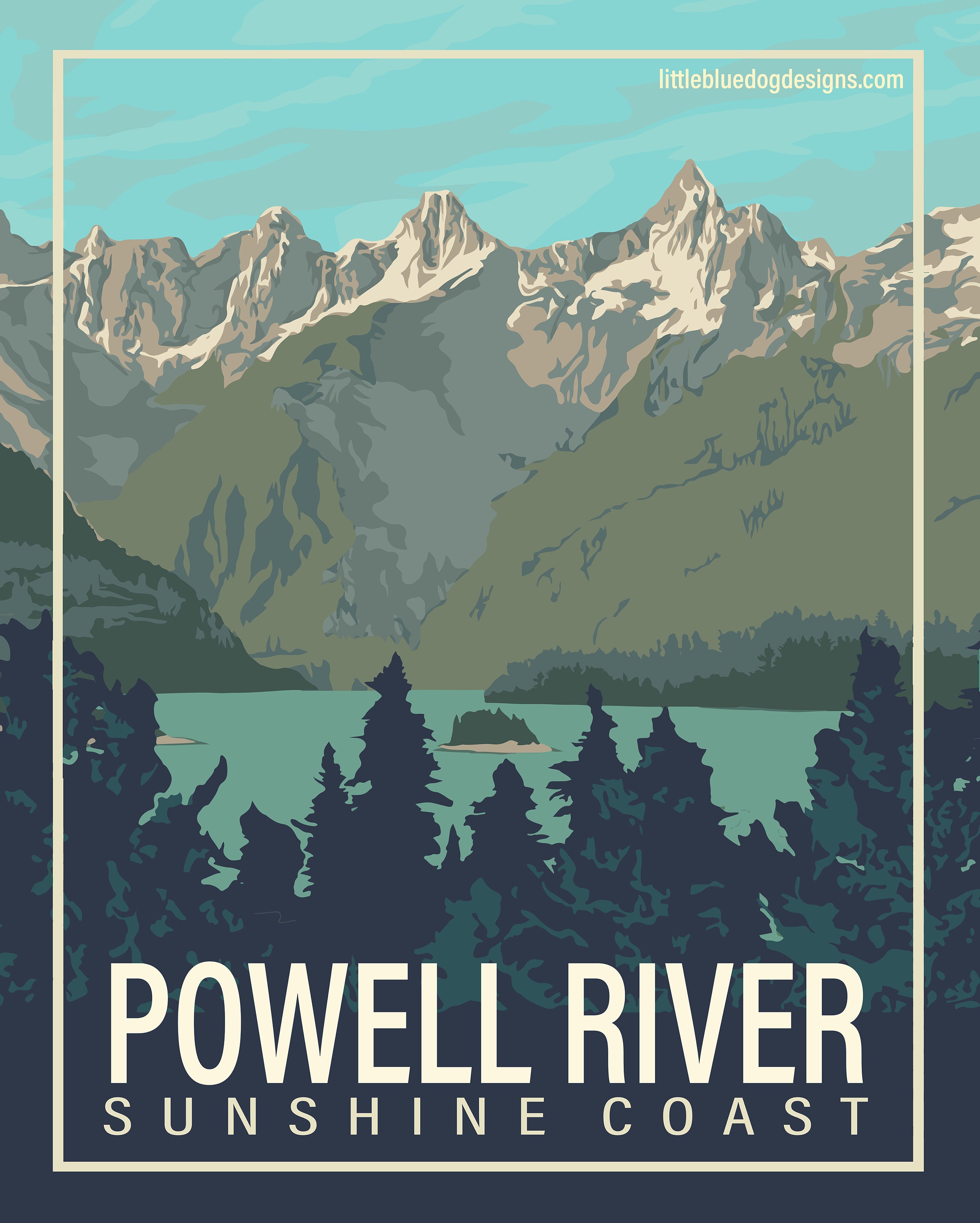 Powell River BC - Vintage Travel Poster - Etsy Canada