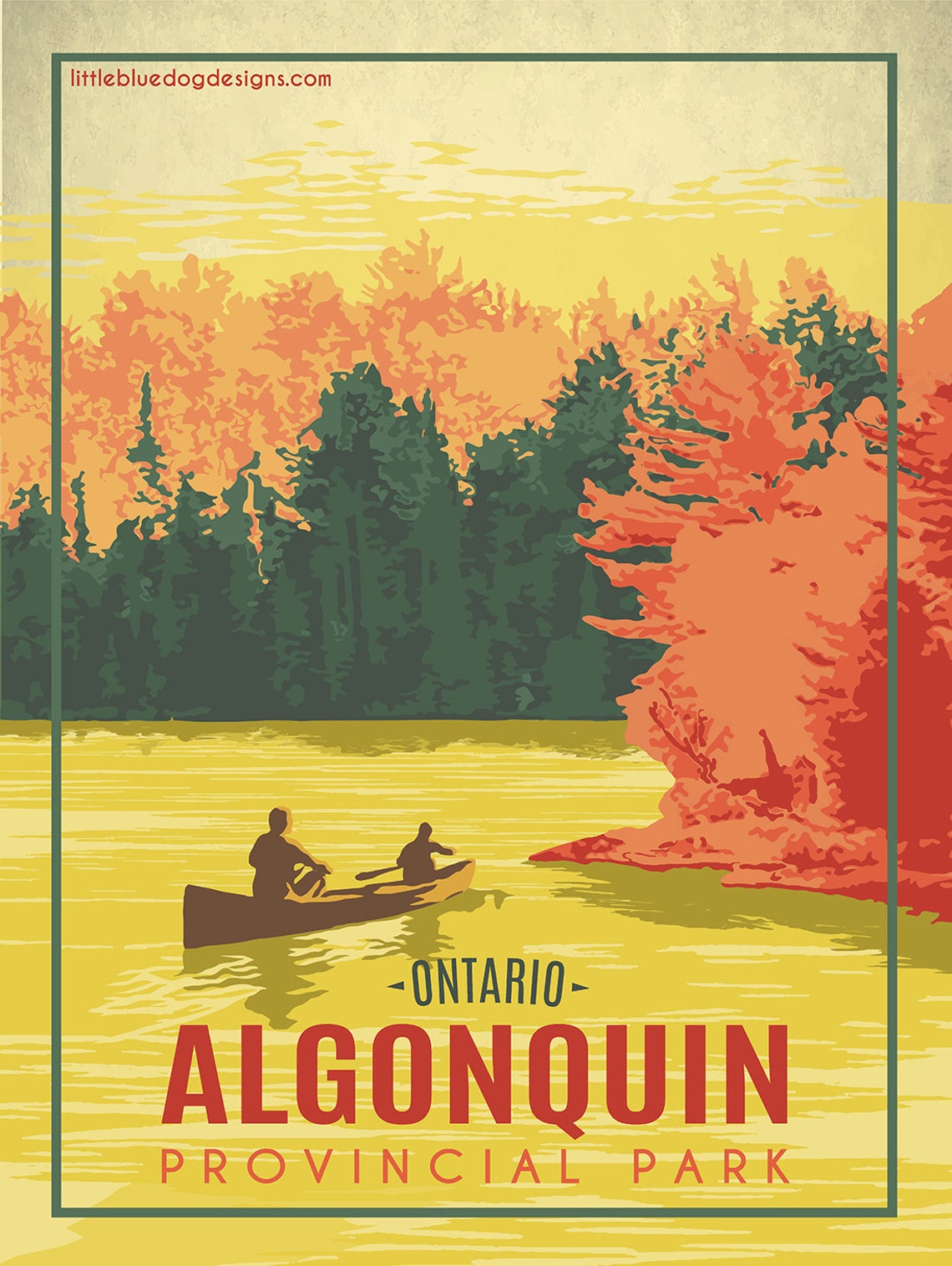 Algonquin Provincial Park Ontario Vintage Travel Poster - Etsy
