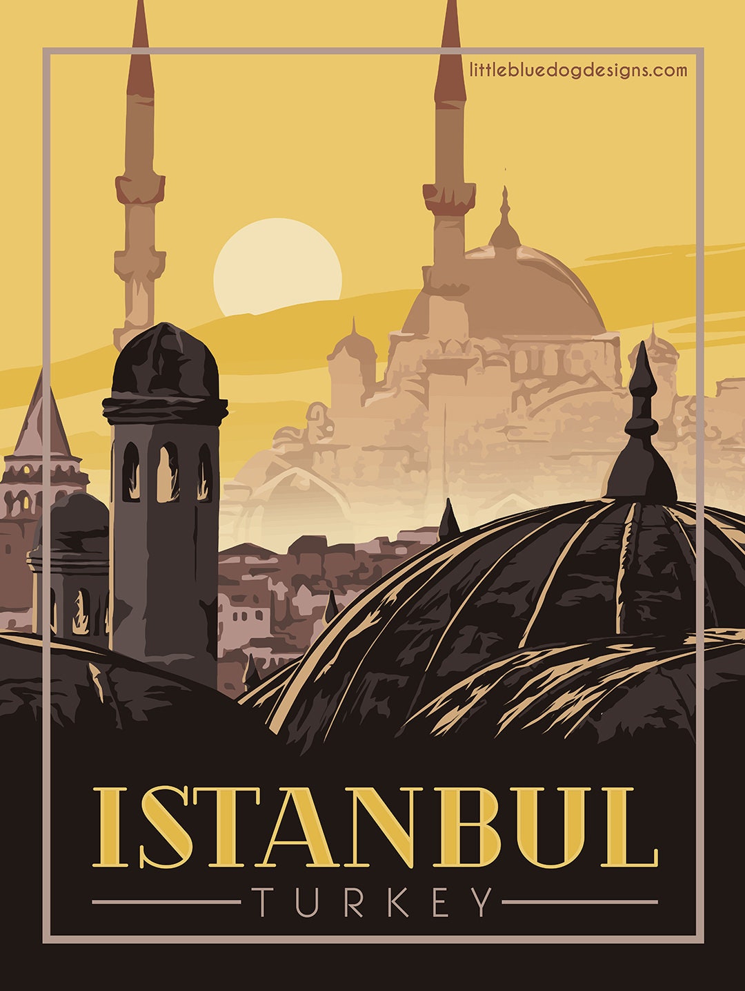Istanbul Turkey - Vintage Travel Poster - Etsy Canada