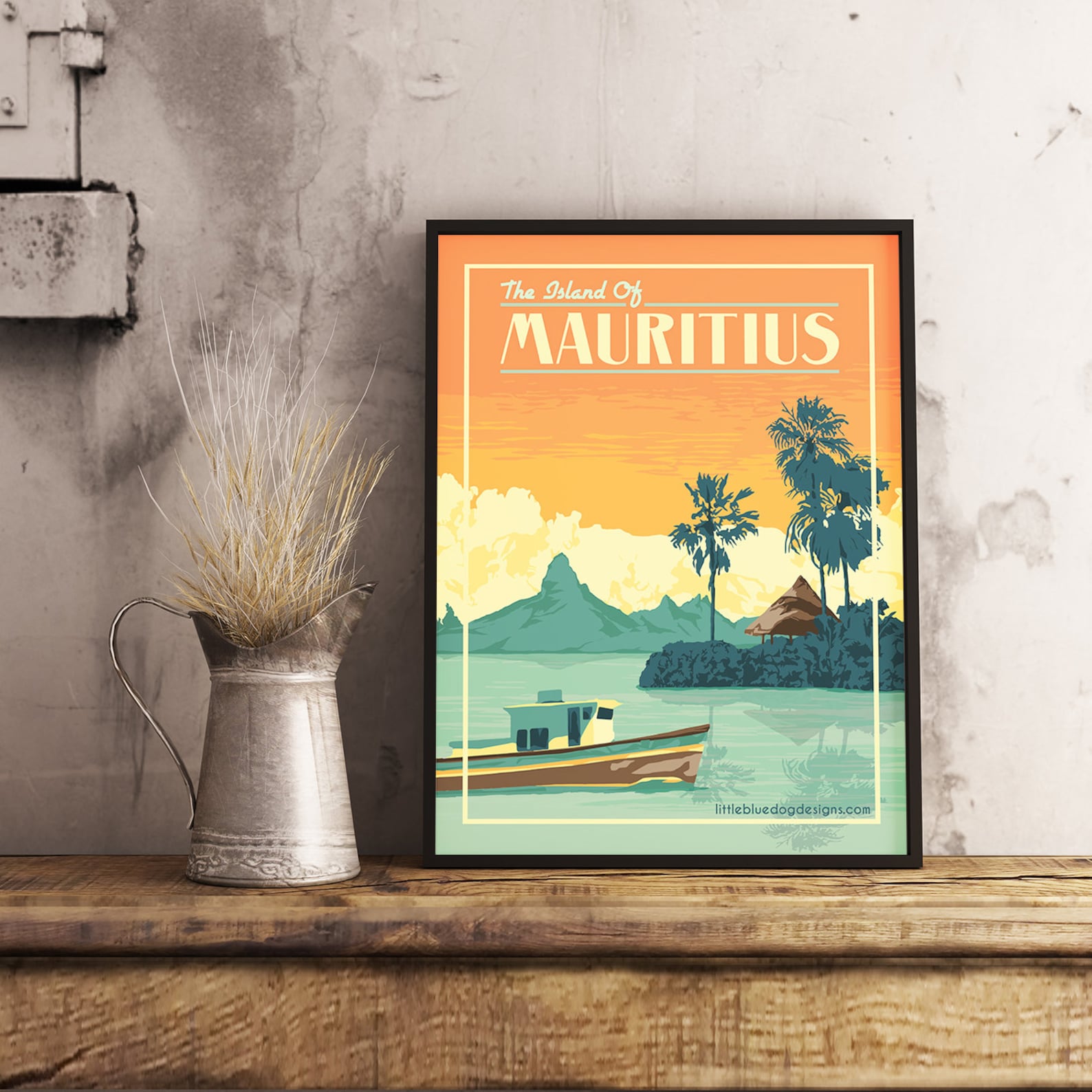 Mauritius Vintage Travel Poster - Etsy
