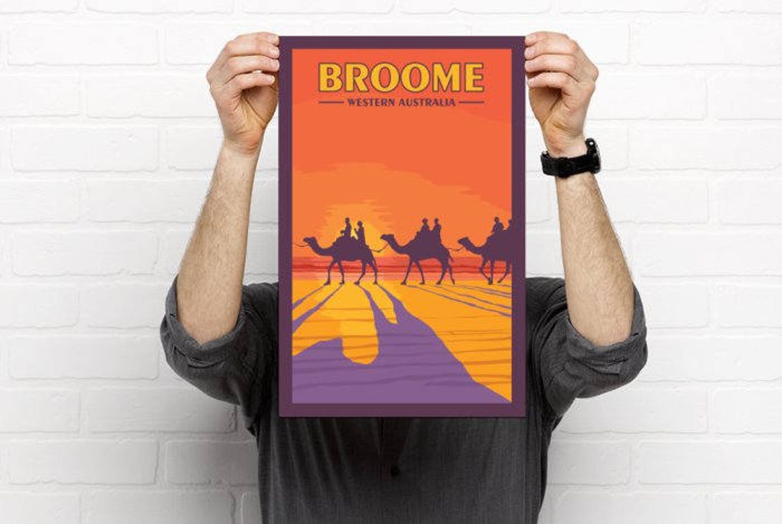 Broome Western Australia - Vintage Travel Poster - Etsy Canada