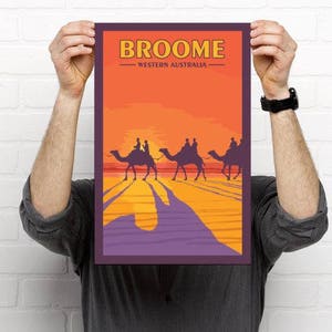 Broome Western Australia - Vintage Travel Poster - Etsy Canada