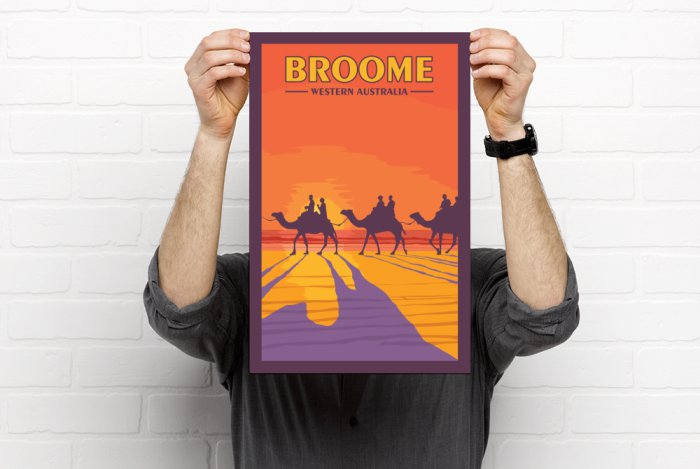 Broome Western Australia - Vintage Travel Poster - Etsy Canada