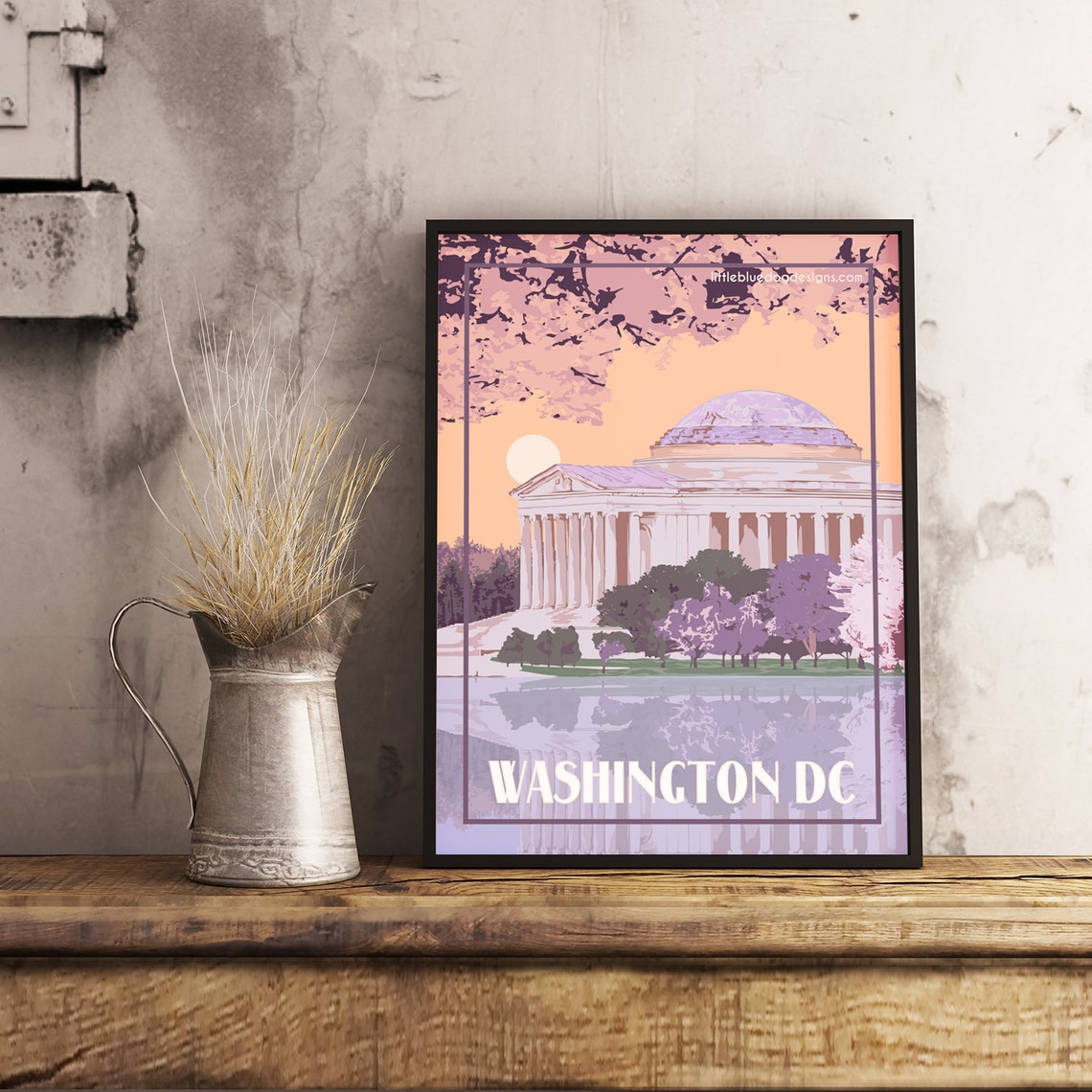 Washington DC - Vintage Travel Poster - Etsy