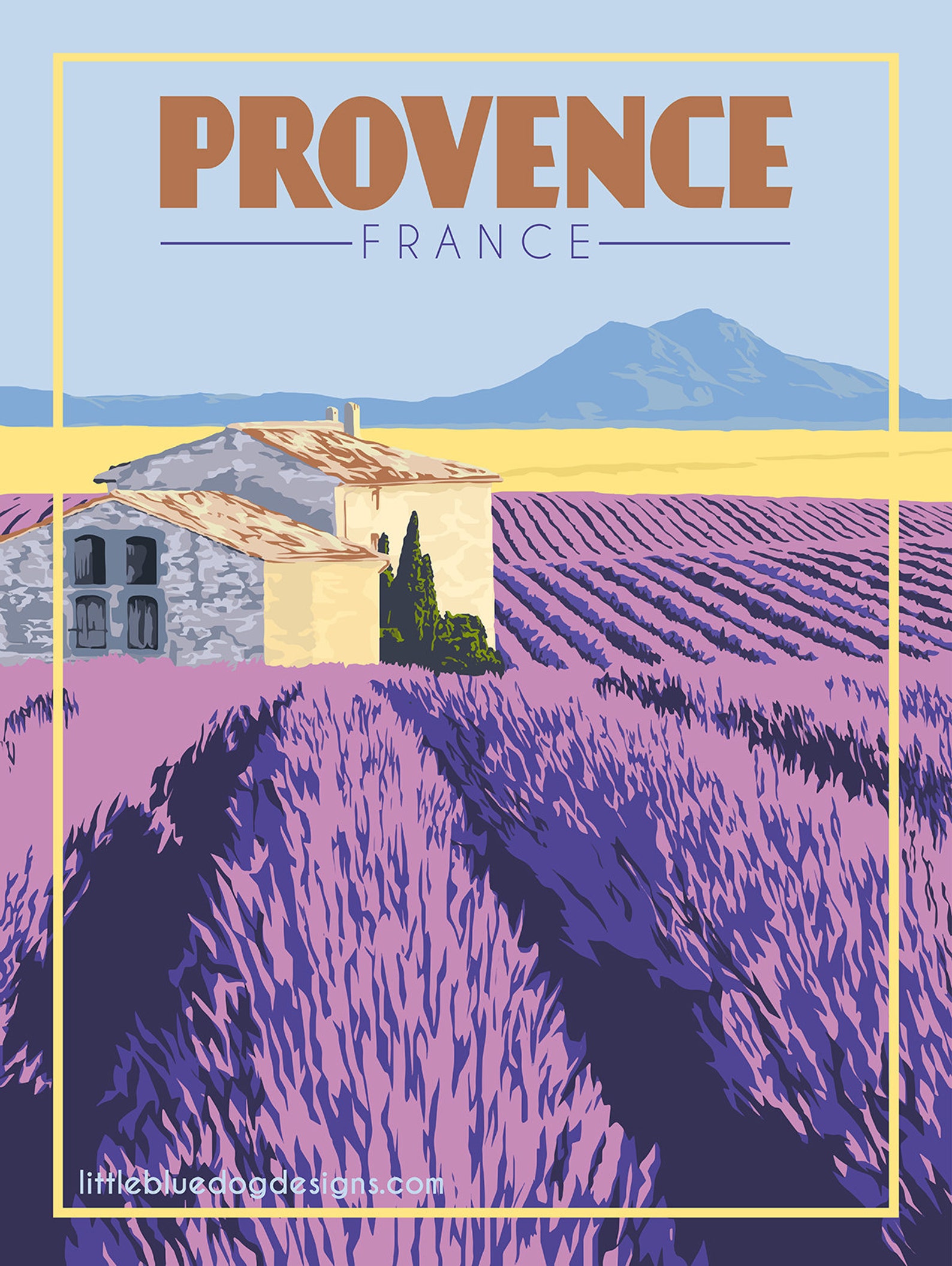 Provence France Vintage Travel Poster - Etsy