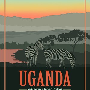 Uganda - Vintage Travel Poster - Etsy