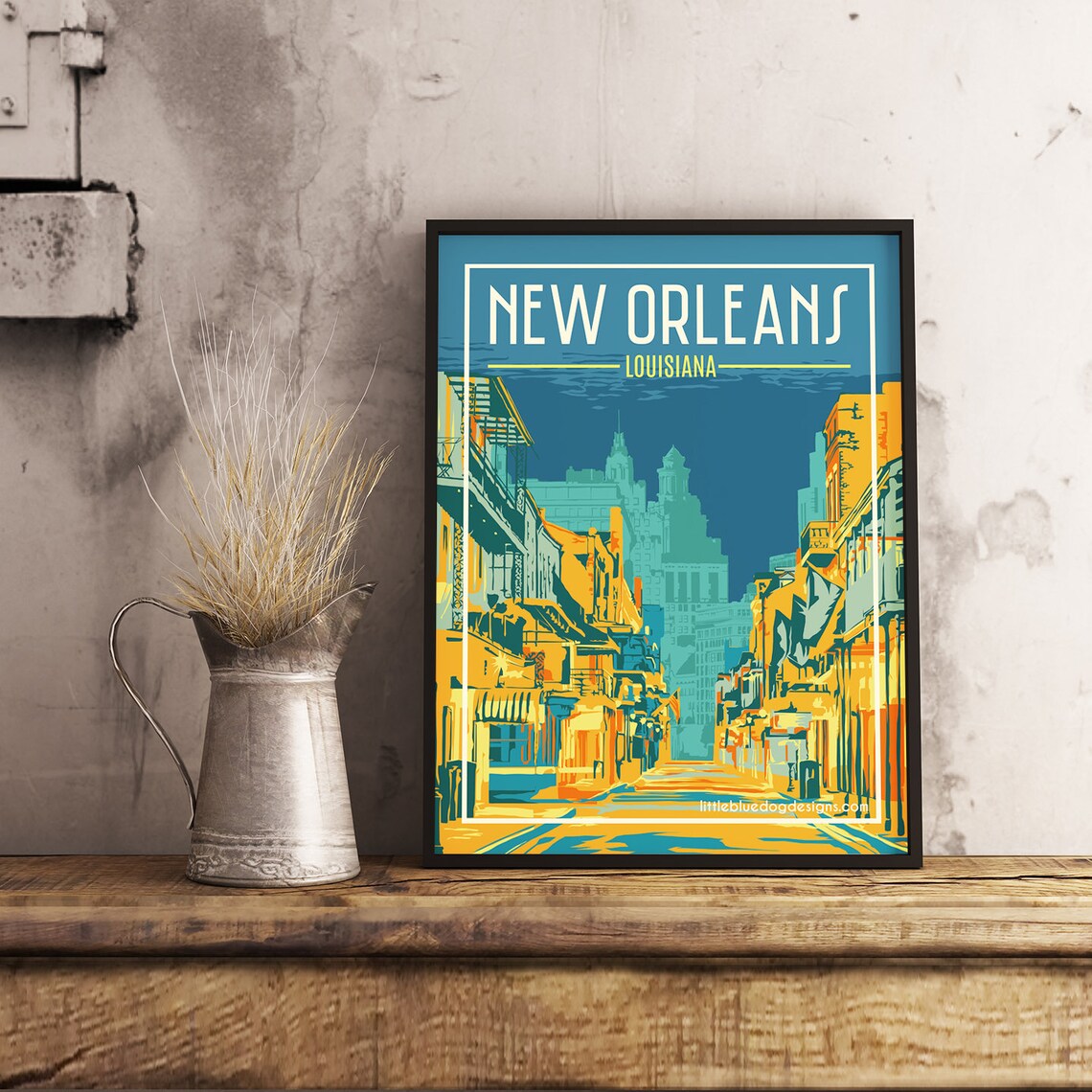 New Orleans Louisiana Vintage Travel Poster - Etsy