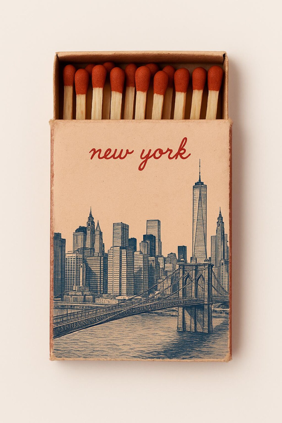 New York Matchbox-style Art Print | Brooklyn Bridge | 8x10 Instant ...