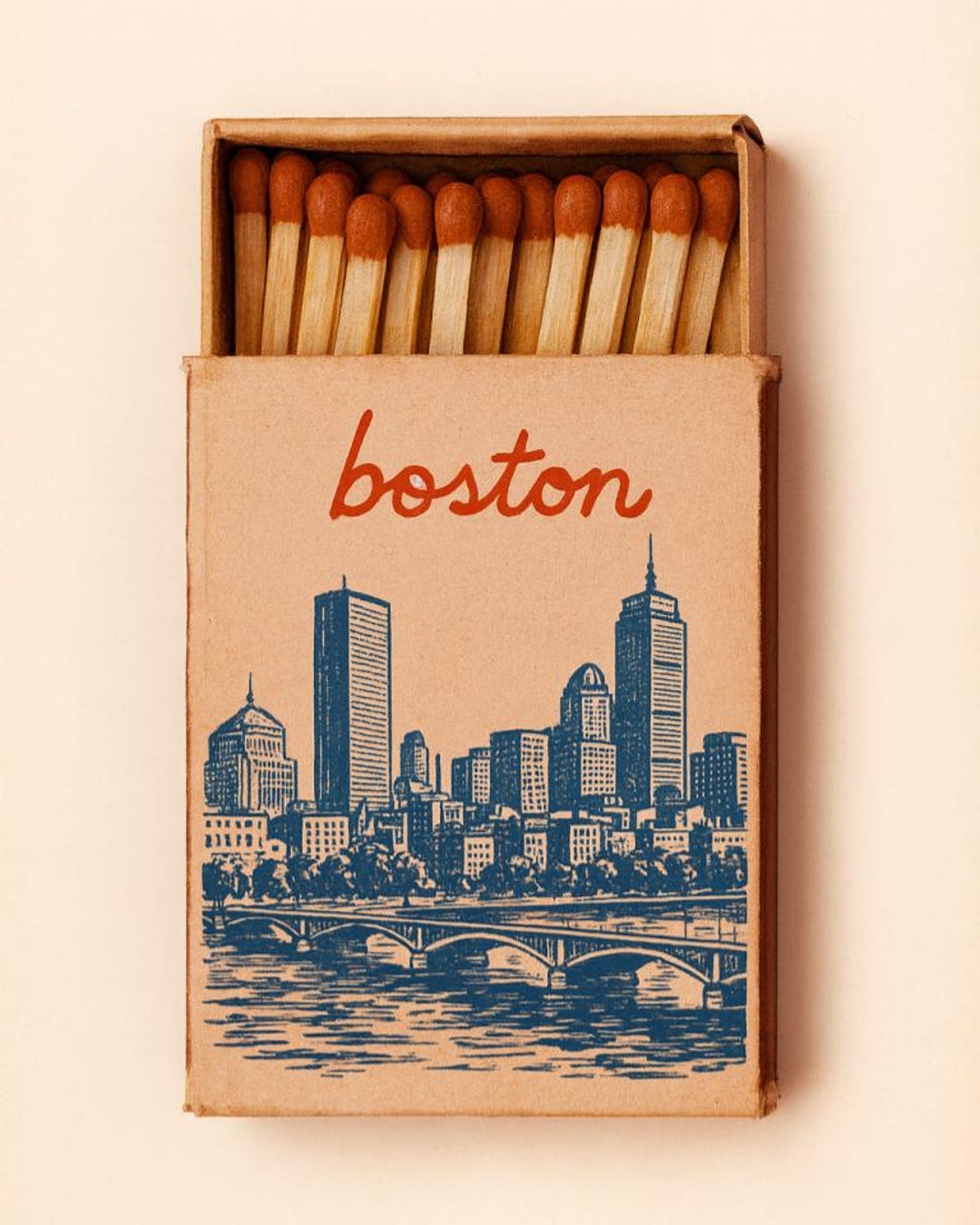 Boston Matchbox-style Art Print | 8x10 Instant Download - Etsy