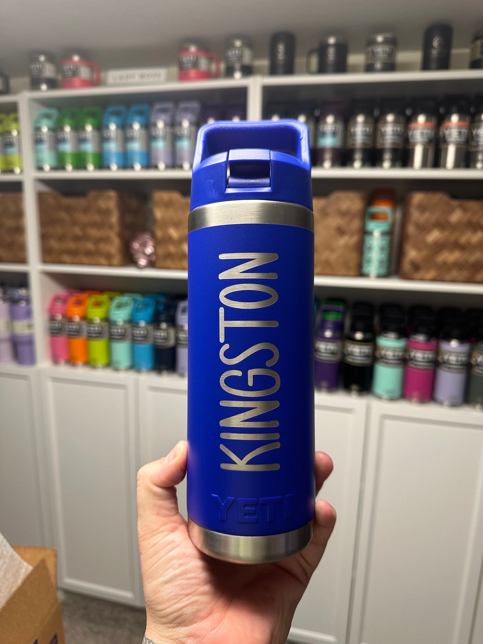 Yeti 18oz Water Bottle With Matching Lid, Custom Personalized Engraved ...