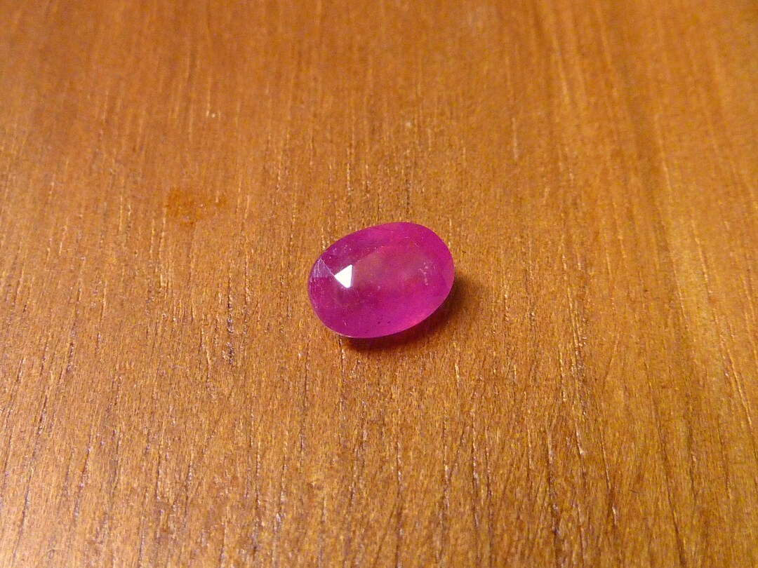 2 CT Oval Cut Fissure-filled RUBY Loose Gemstone (JJG22) - Etsy