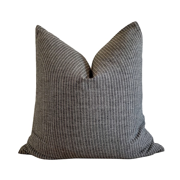 Gray Stripe Pillow - Etsy