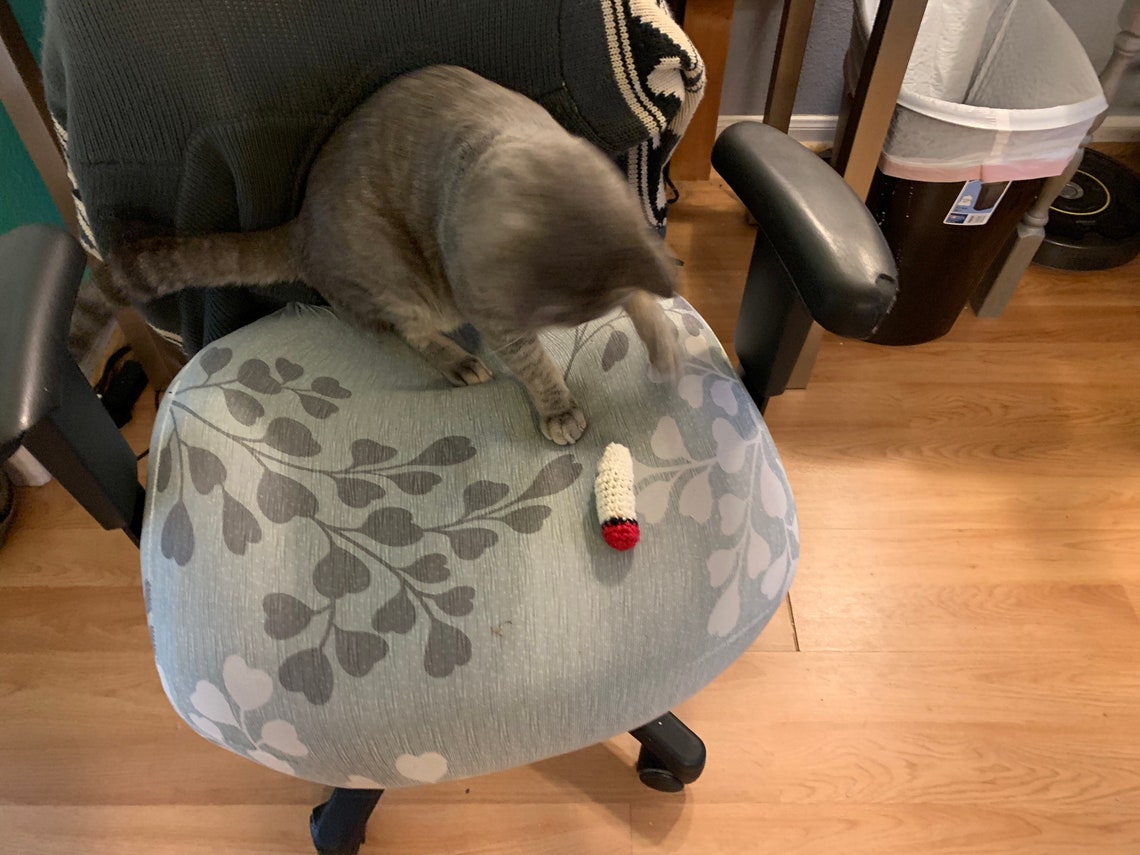 Hand Crocheted Cat Toy Doobie/joint Catnip - Etsy