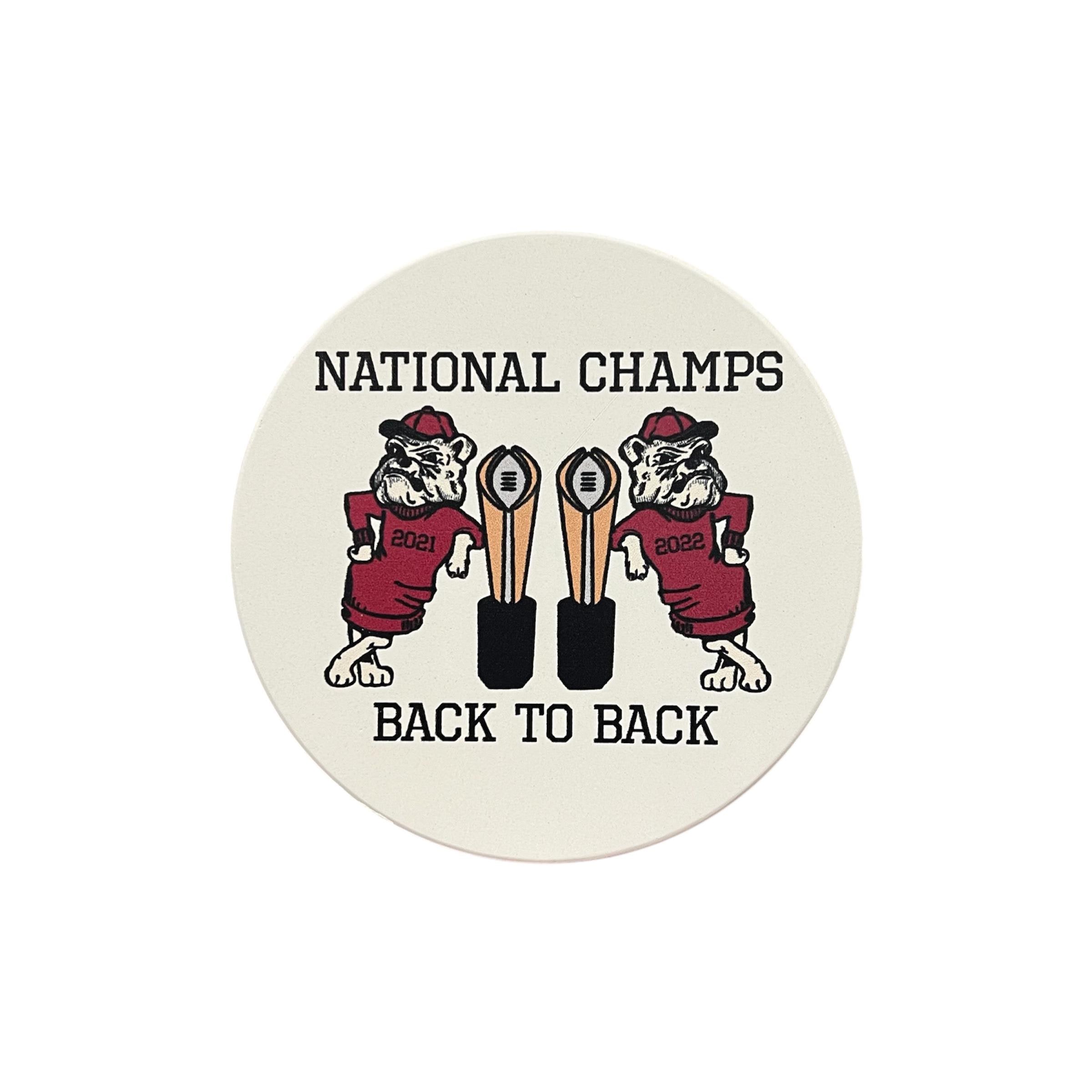 Coaster - UGA Back to Back National Champs - Etsy
