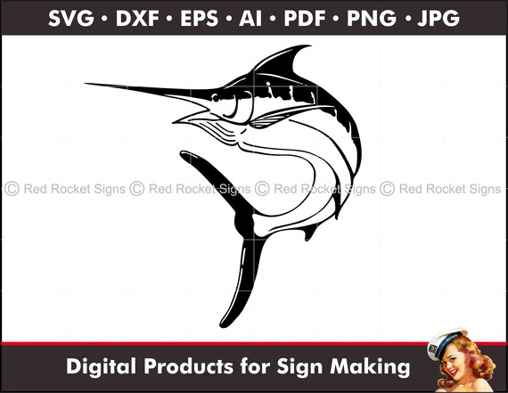 Marlin Eps Ai Svg Pdf Dxf Digital Download Cut File Jpg | Etsy