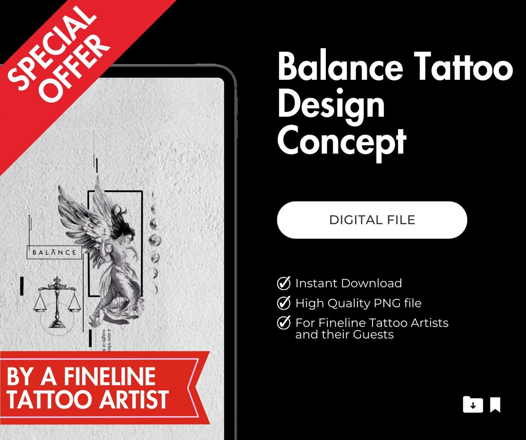 Balance Tattoo Design Concept Balance Design Tattoo PNG Fineline Design ...