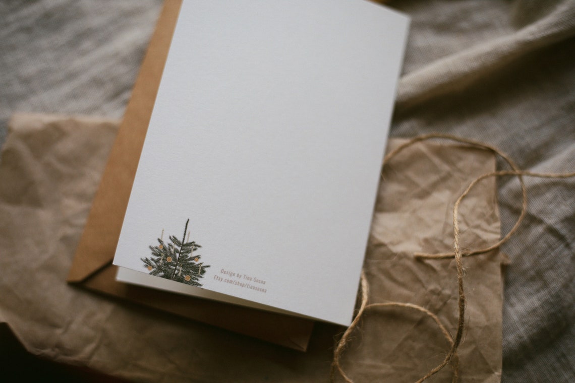 Greeting Card: Merry Christmas + With Envelope - Etsy