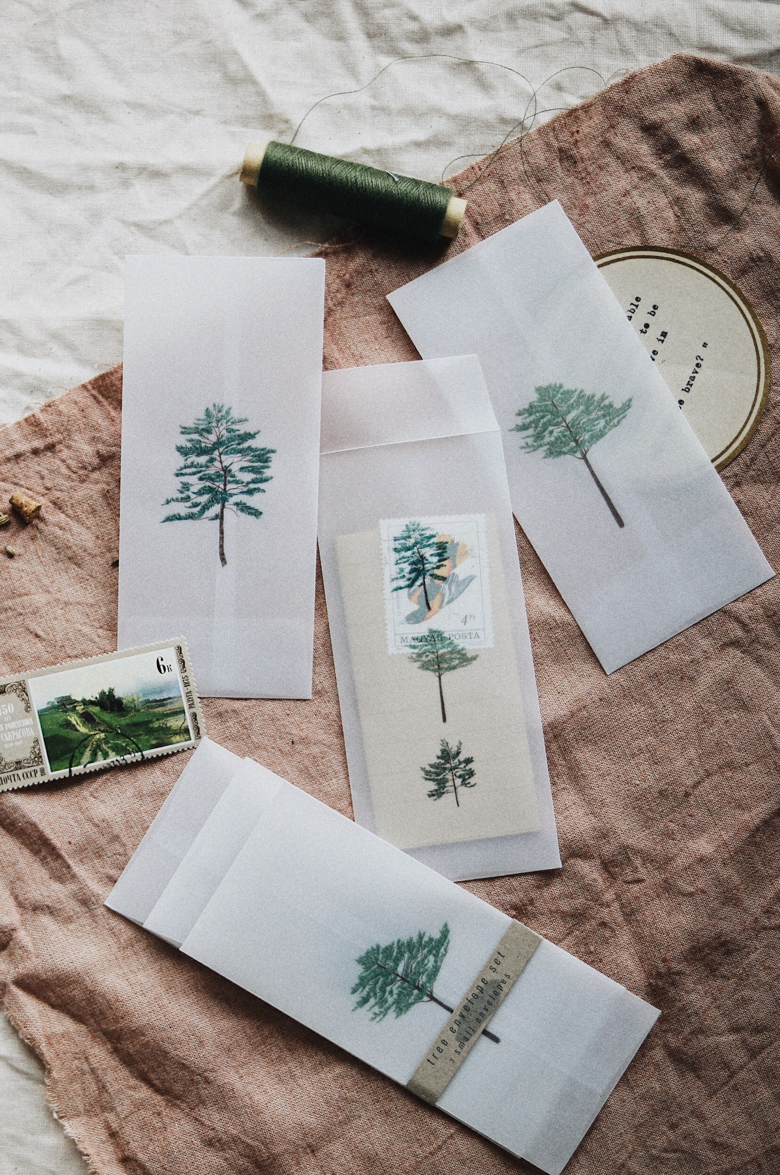 Envelope Set : Forest Transparent Tree Envelopes - Etsy