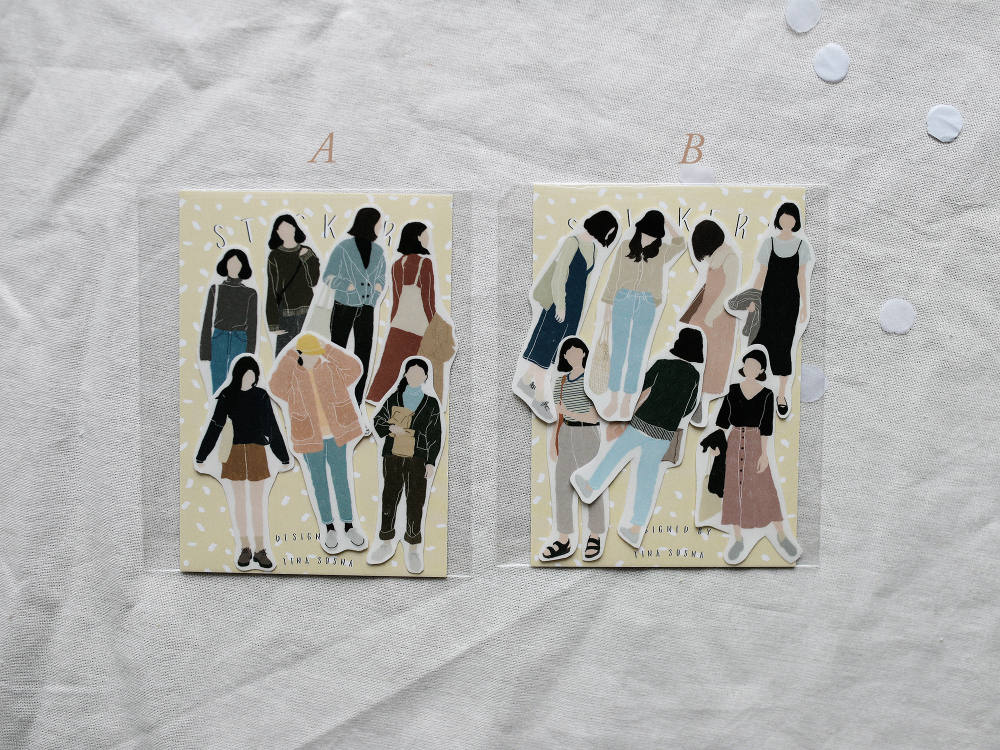 Transparent Girls Sticker Moderni, Planning & Journaling Sticker ...