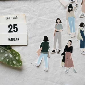Transparent Girls Sticker Moderni, Planning & Journaling Sticker ...