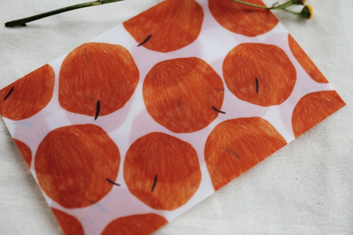 Red Apple Transparent Envelope - Etsy