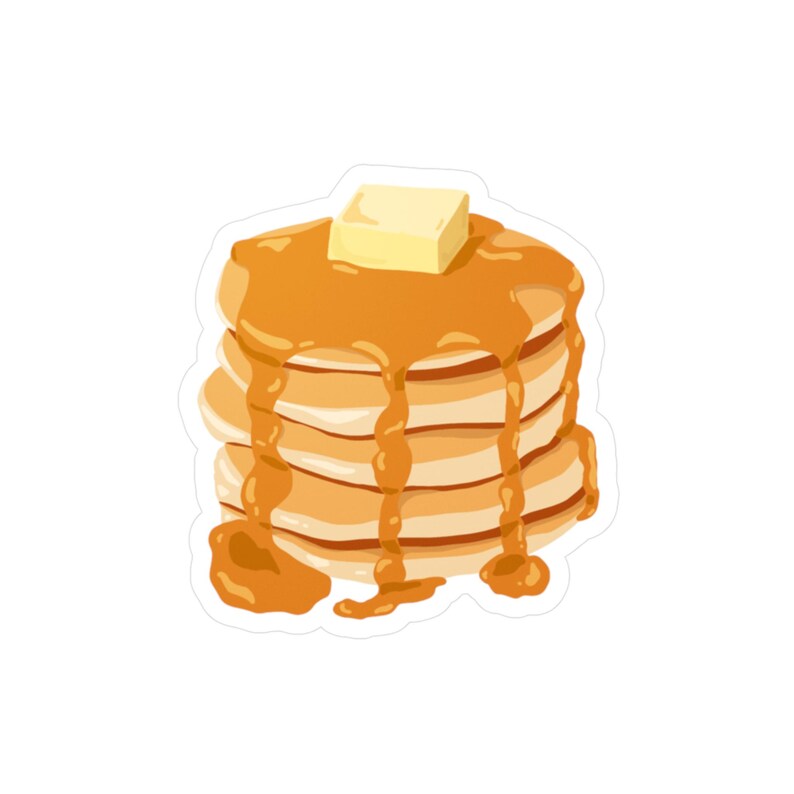 Pancake Stack Vinyl Decals, Food Sticker, Kitchen Decor, Breakfast ...