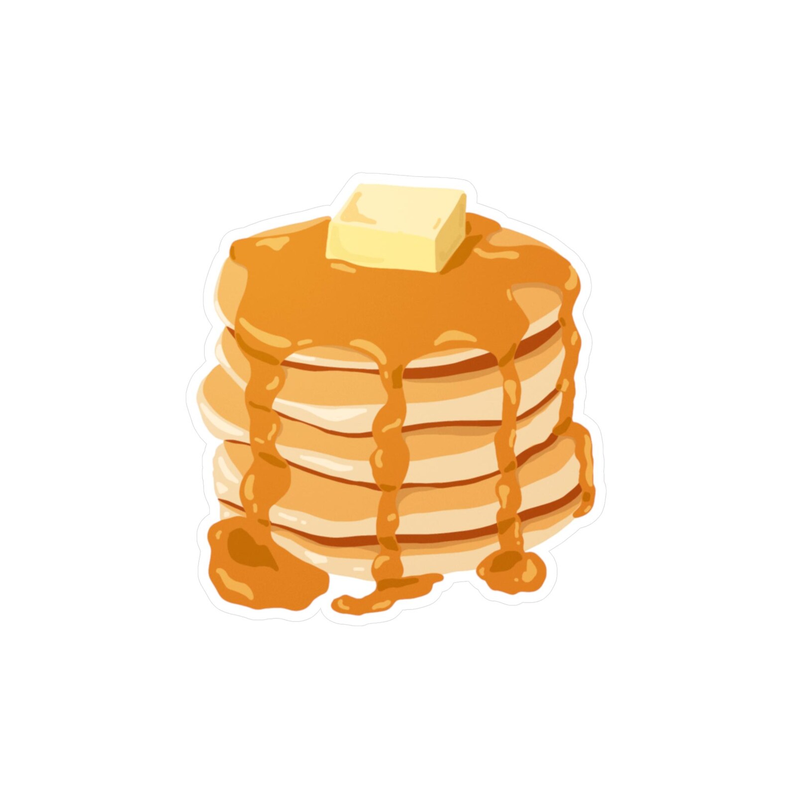 Pancake Stack Vinyl Decals, Food Sticker, Kitchen Decor, Breakfast ...