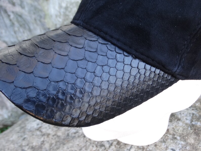 Genuine Real Python Boa Anaconda Belly Leather Cap&suede - Etsy