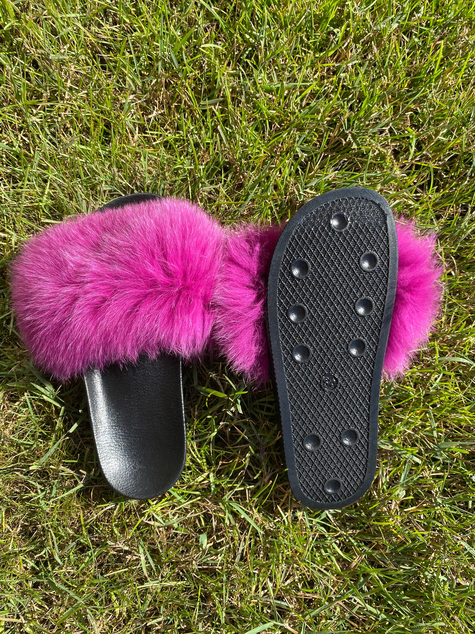 Genuine Fur Slippers Real Arctic Fox Fur Slippers Soft Fur Sandals ...