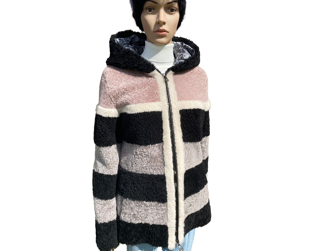 Luxurious Real Astrakhan Karakul Fur Hooded Winter Warm Cute Fancy Lady ...