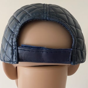 Gorgeous 100% Leather Real Dark Blue Baseball Cap Leather Unisex Hat ...